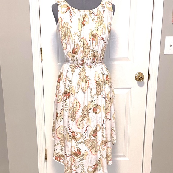 J. Jill | Dresses | J Jill Green Floral White Shift Dress Xs 427 | Poshmark